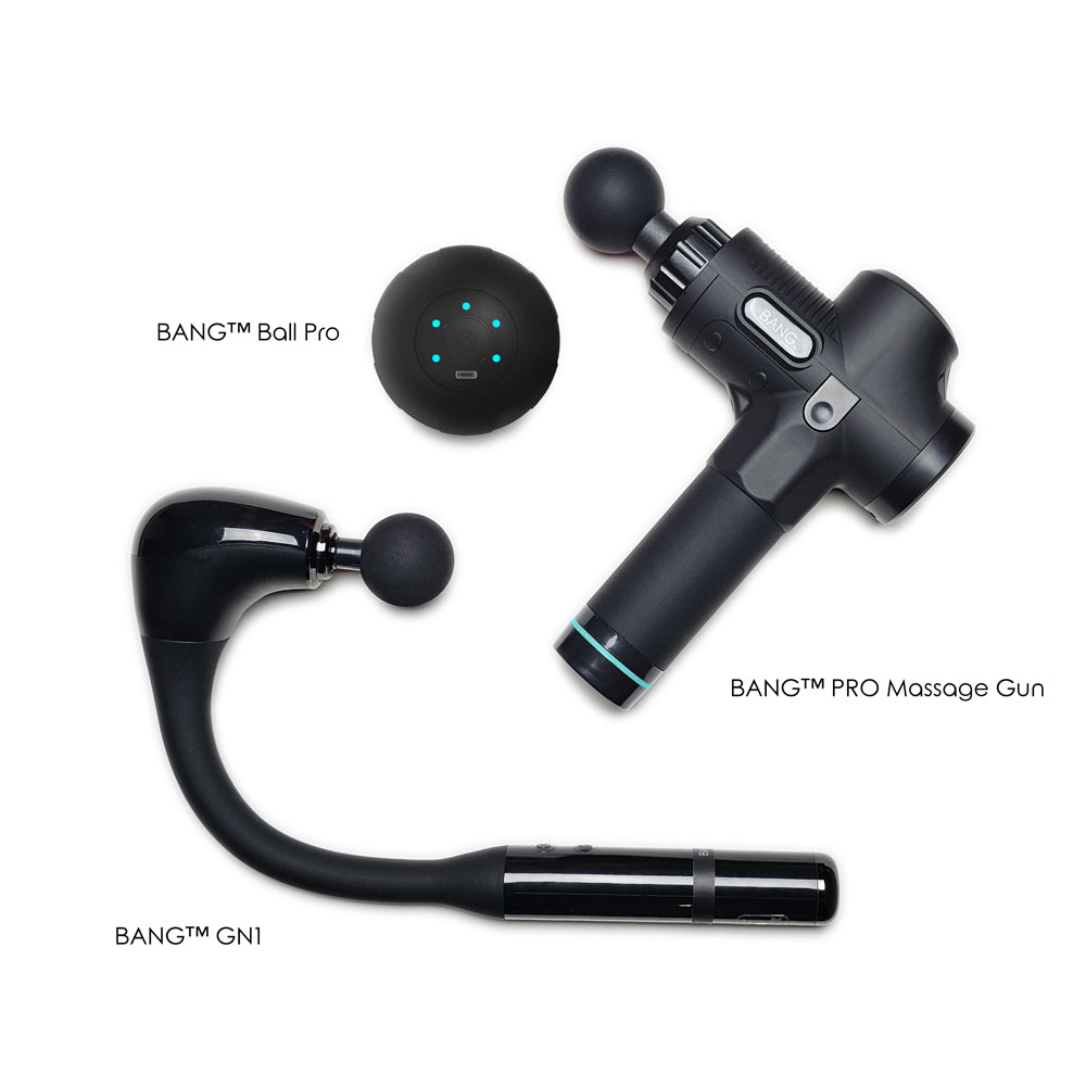 BANG™ Super Bundle: PRO Massage Gun | GooseNeck Massager | Ball PRO ...